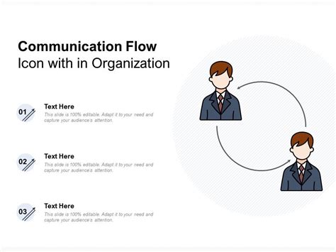 Communication Flow Icon With In Organization Powerpoint Templates Download Ppt Background
