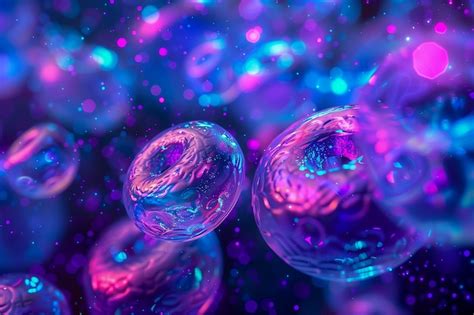 Premium Photo Abstract Visualization Of Microscopic Cells