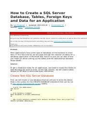 How To Create A Sql Server Database Docx How To Create A Sql Server Database Tables Foreign