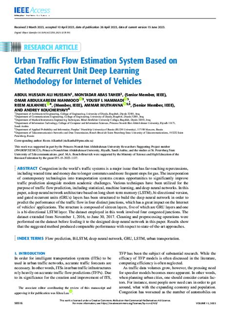 Pdf Urban Traffic Flow Estimation System Based On Gated Recurrent Unit Deep Learning