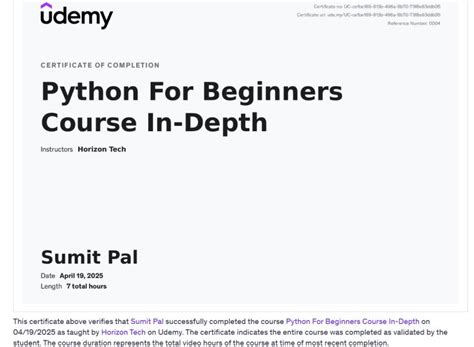 Python Udemycertificate Fullstackdevelopment Lifelonglearning