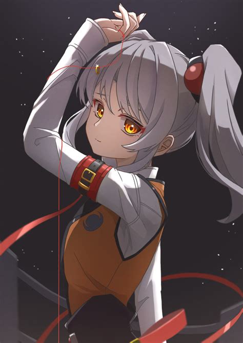 Safebooru 1girl Arm Up Armband Commentary Request Dark Background