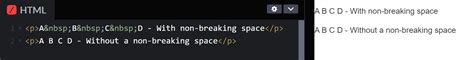 How To Add Spaces In Html Code Ascii Characters And Html Space Entities