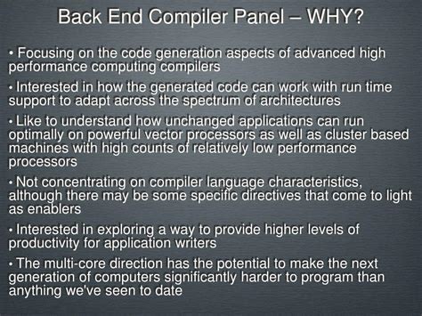 Ppt Back End Compiler Panel Powerpoint Presentation Free Download