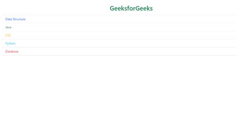 Bootstrap 5 List Group Via Javascript Geeksforgeeks