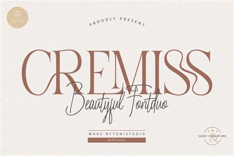 典雅美观的女性杂志封面英文字体组合 Cremiss 艺字网