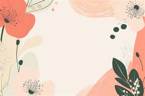 Безкоштовна картинка Сучасна абстрактна флористична графіка художній фон з природними формами