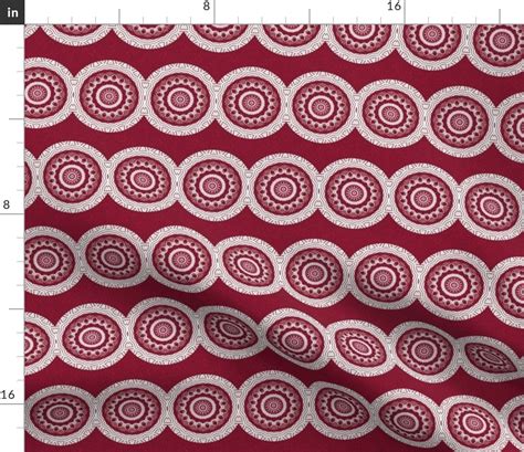 Ruby Circa Border Fabric Spoonflower