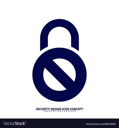Security Icon Logo Design Protection Royalty Free Vector