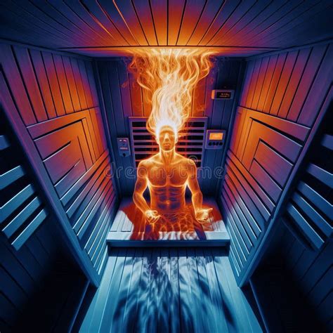 Infrared Sauna Capture The Sauna Using An Infrared Camera Reveal Stock