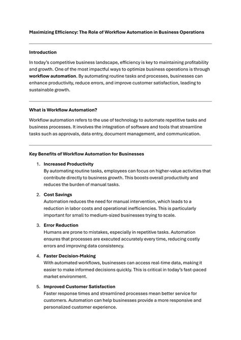Maximizing Efficiency The Role Of Workflow Automation In Business Operations By Joyall Issuu