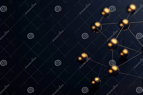 Blockchain Network Nodes Connecting In 3d Space With Floating Tokens