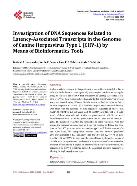 Pdf Investigation Of Dna Sequences Related To Latency Associated Transcripts In The Genome Of