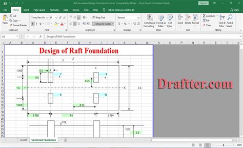 Free Raft Foundation Design Calculation Excel Draftter