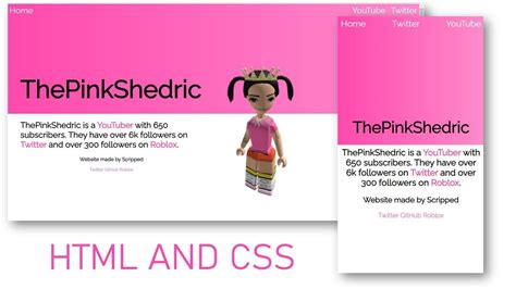 Speed Coding Website Html Css Thepinkshedric Fan Website Youtube