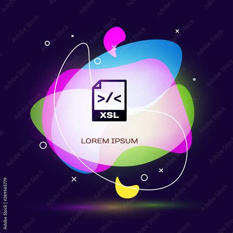 Black Xsl File Document Download Xsl Button Icon Isolated On Dark Blue Background Excel File
