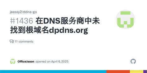 在dns服务商中未找到根域名 · Issue 1436 · Jeessy2ddns Go · Github