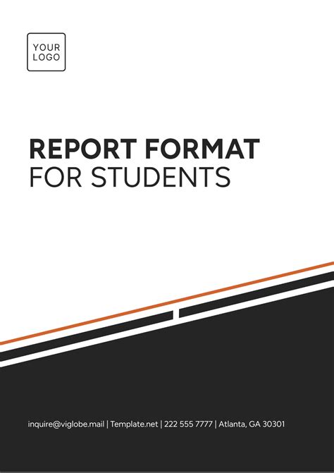 Free Report Format For Students Template To Edit Online