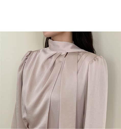 블라우스스커트세트처럼🤍한벌로끝👩 누떼 타이 리본 플레어 원피스s~l