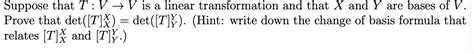 Solved Suppose That T V V Is A Linear Transformation And Chegg Com