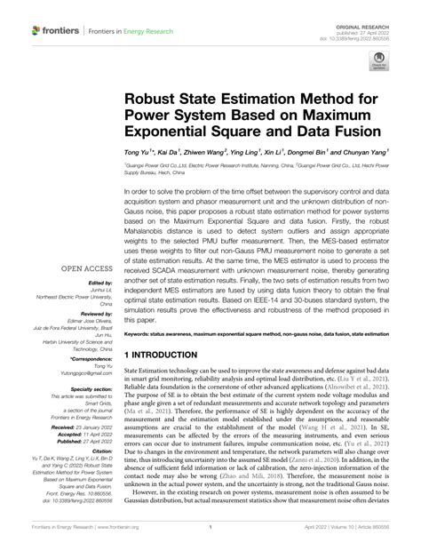 [pdf] robust state estimation method for power system based on maximum