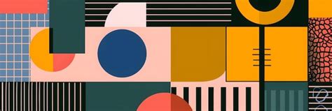 Modern Abstract Geometric Shapes In Bold Colors Premium Ai Generated Image