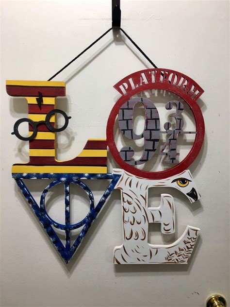 Harry Potter Inspired Door Hanger Harry Potter Wall Art Etsy