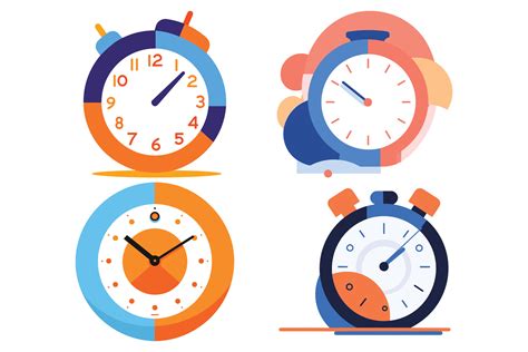 Stopwatch Or Alarm Clock In Ux Ui Flat Style 28219378 Vector Art At Vecteezy
