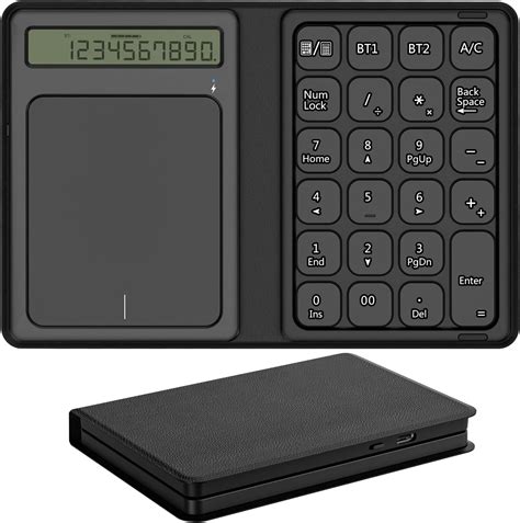 Bluetooth Number Pad Calculator Wireless Number Keypad With Touchpad Slim Foldable