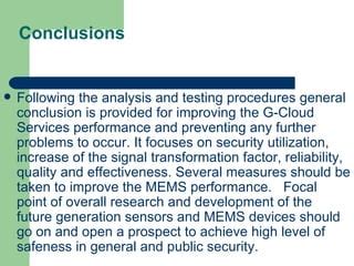 Performance Measurement Of MEMS Elements PPT Physics Science