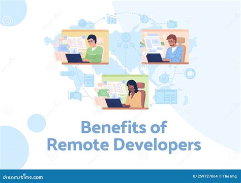 Remote Developers Team Abstract Concept Vector Illustrations 211382314