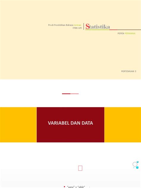 Statistika Pertemuan 03 Variabel Dan Data Pdf