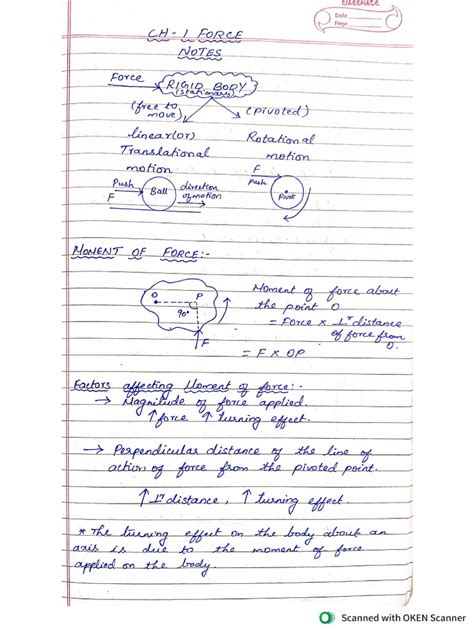Class 10 Ch 1 Force Notes Pdf