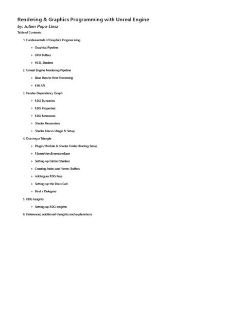 Unreal Engine Graphics And Rendering Pdf Shader Texture Mapping