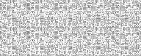 인더스트리 40 라인 아이콘이 있는 원활한 패턴 및 배경 관련 인공지능에 대한 스톡 벡터 아트 및 기타 이미지 인공지능 패턴 배경 주제 Istock