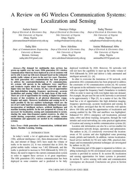 Areviewon6gwirelesscommunicationsystemslocalizationandsensing