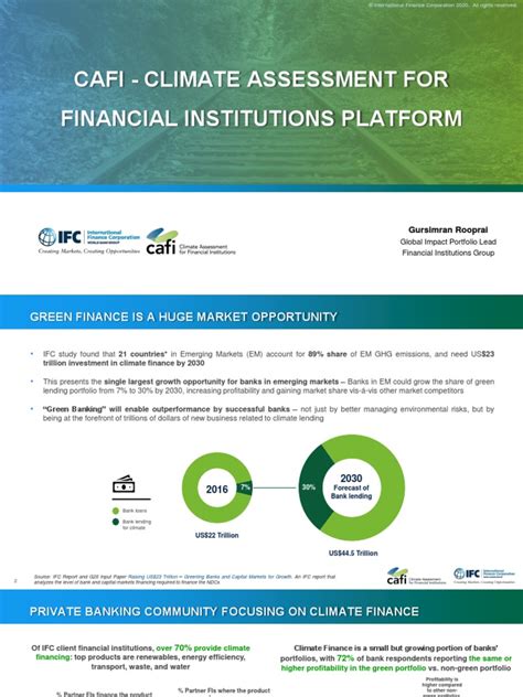 Ifc Cafi Platform Pdf International Finance Corporation Low Carbon Economy