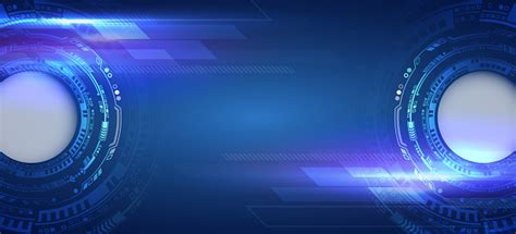 다양한 기술 요소와 넓은 파란색 배경 하이테크 컴퓨터 디지털 기술 개념 추상 기술 통신 벡터 일러스트레이션 0명에 대한 스톡