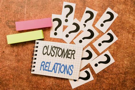 Writing Displaying Text Customer Relations Word Written On Approach To Manage A Company S Is