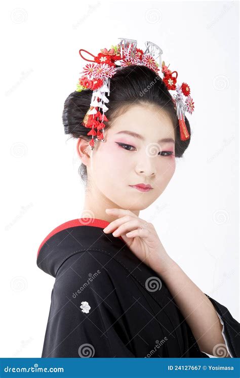 Japanisches Hübsches Mädchen Stockbild Bild Von Asien Haltung 24127667