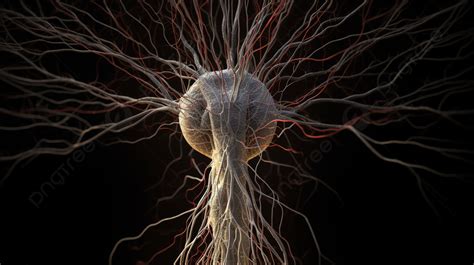 3 D Rendering Of A Neuron Background Central Nervous System Picture