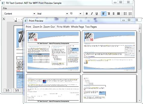 New Sample Building A Print Preview For Tx Text Control Net For Wpf