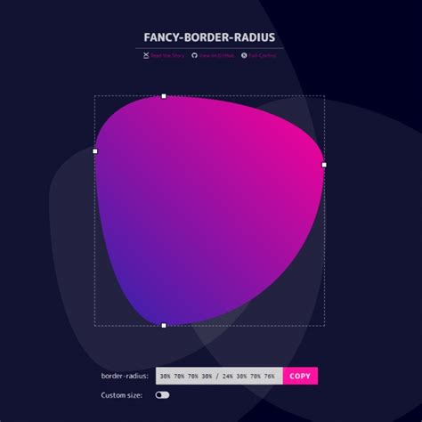 Fancy Border Radius 도형의 모서리 반경 범위를 Css로 생성 Happycgi