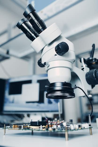 Premium Photo Microscope In Scientific Research Tech Laboratory On Table