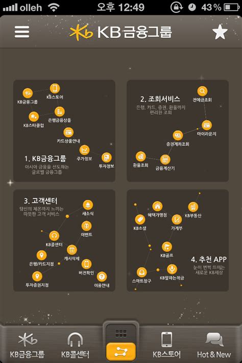 KB金融集团的综合应用手机界面设计 大美工dameigong cn