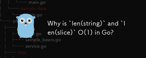 Why Is Len String And Len Slice O 1 In Go Golang Php Cn