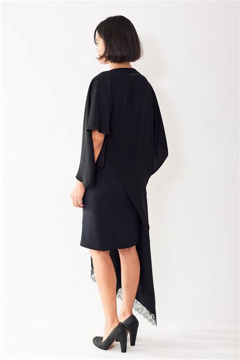 MM6 Maison Margiela Asymmetrical Fluid Poly Top ShopperBoard