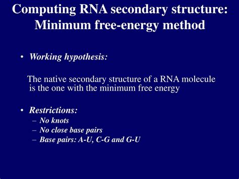 Ppt Basics Of Rna Structure And Modeling Powerpoint Presentation