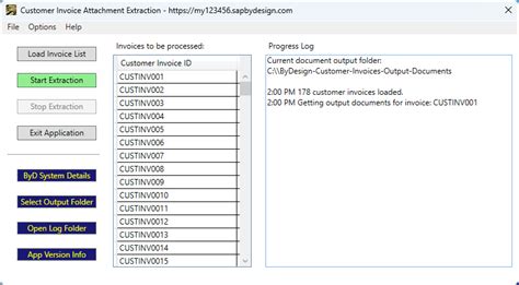 Erp Cloud Ltd Windows Customer Invoice Attachment And Output Document Extraction