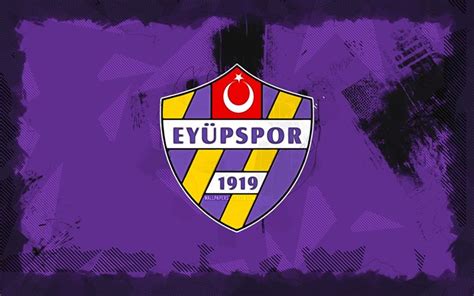 다운로드 Eyupspor Grunge 로고 4k 슈퍼 리그 바이올렛 그런지 배경 축구 Eyupspor Emblem Eyupspor 로고 Eyupspor 터키